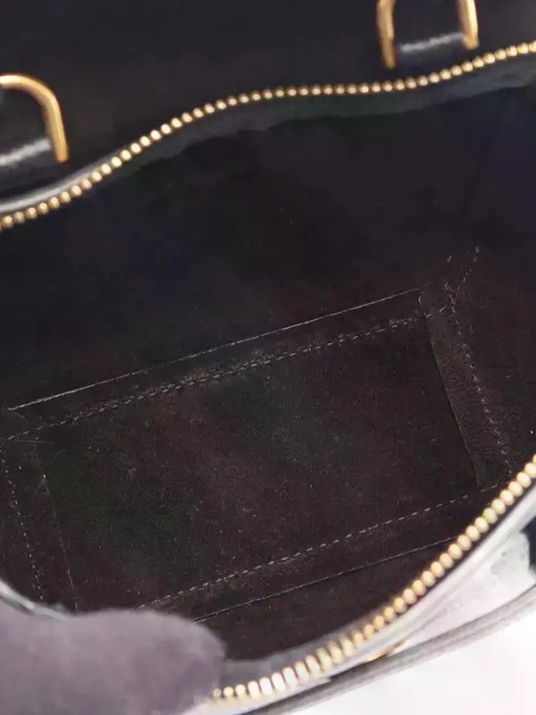 Celine Pico Grained Calfskin Belt Bag Satchel - Black