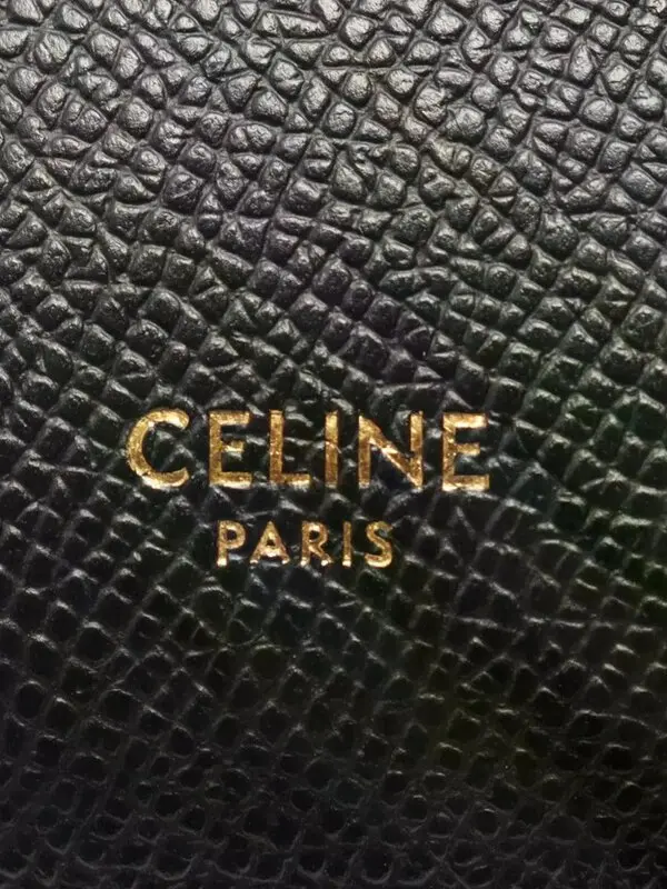Celine Pico Grained Calfskin Belt Bag Satchel - Black