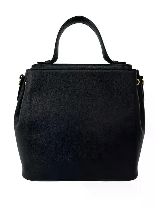 Saint Laurent 20th Century Pebbled Leather Cut Out Satchel