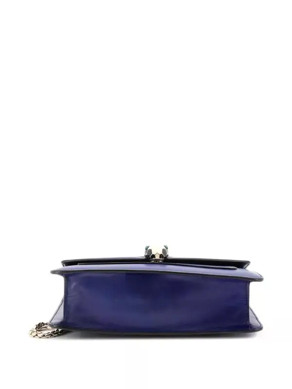 BVLGARI Serpenti Leather Small Crossbody Bag - Blue