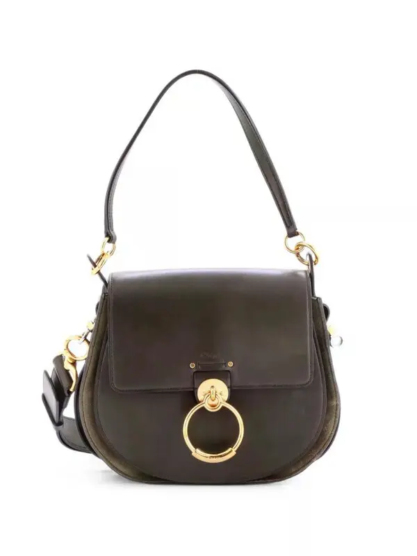 Chloé Tess Leather Large Crossbody Bag - Green