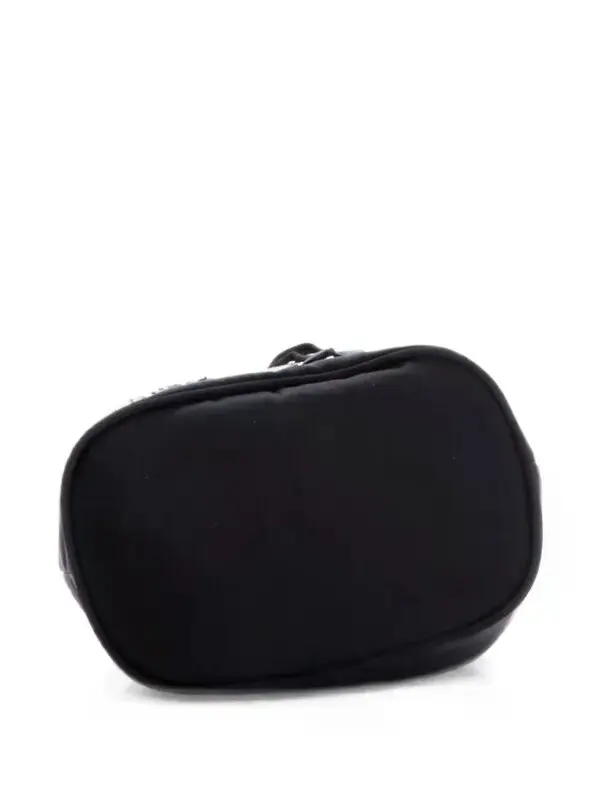Prada Top Handle Bead Embellished Re-nylon Mini Bucket Bag