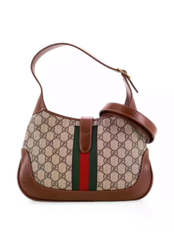 Gucci Jackie 1961 Gg Coated Canvas Small Hobo Bag
