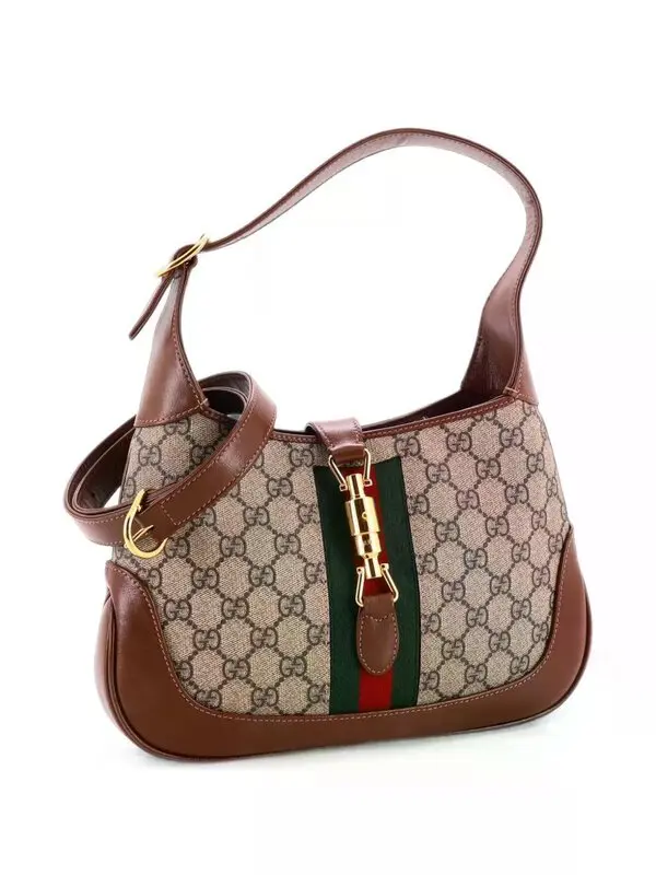 Gucci Jackie 1961 Gg Coated Canvas Small Hobo Bag
