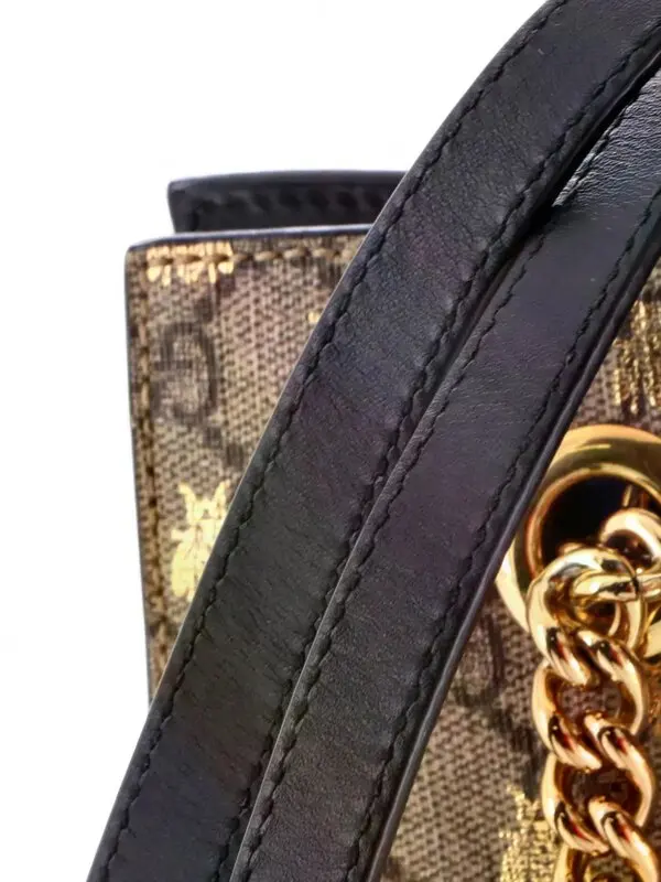 Gucci Padlock Chain Printed Gg Coated Canvas Small Tote Bag