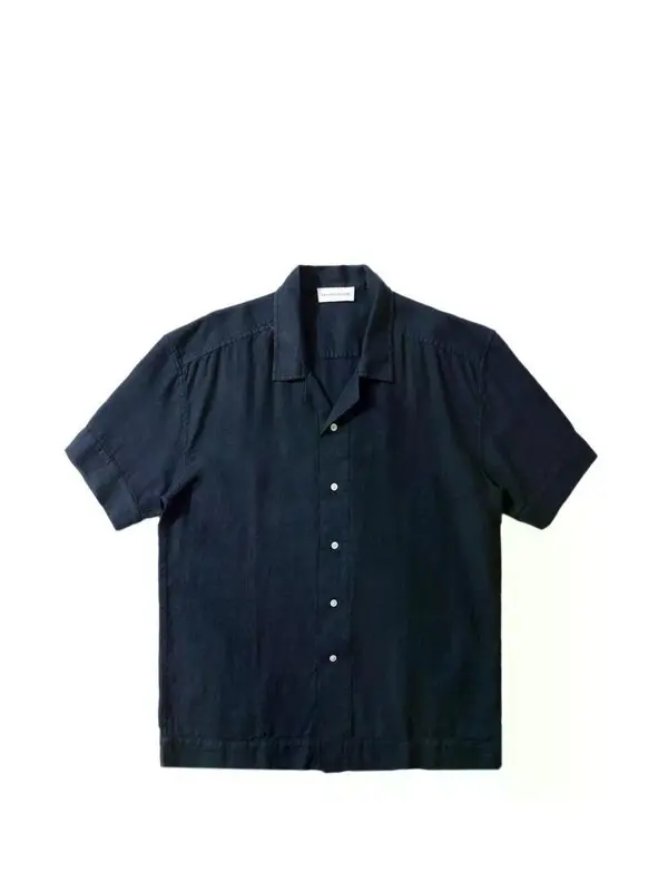 EDMMOND STUDIOS Short-sleeve Linen Shirt - Blue
