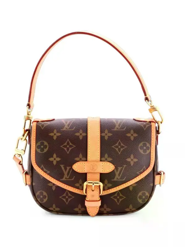 LOUIS VUITTON Saumur Handbag Monogram Canvas Bb Crossbody Bag - Brown