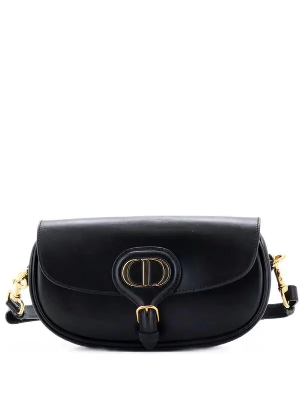 Dior Bobby Flap East West Crossbody Bag Leather - Black