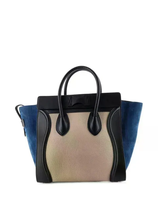 Celine Tricolor Luggage Bag Leather Mini Tote Bag