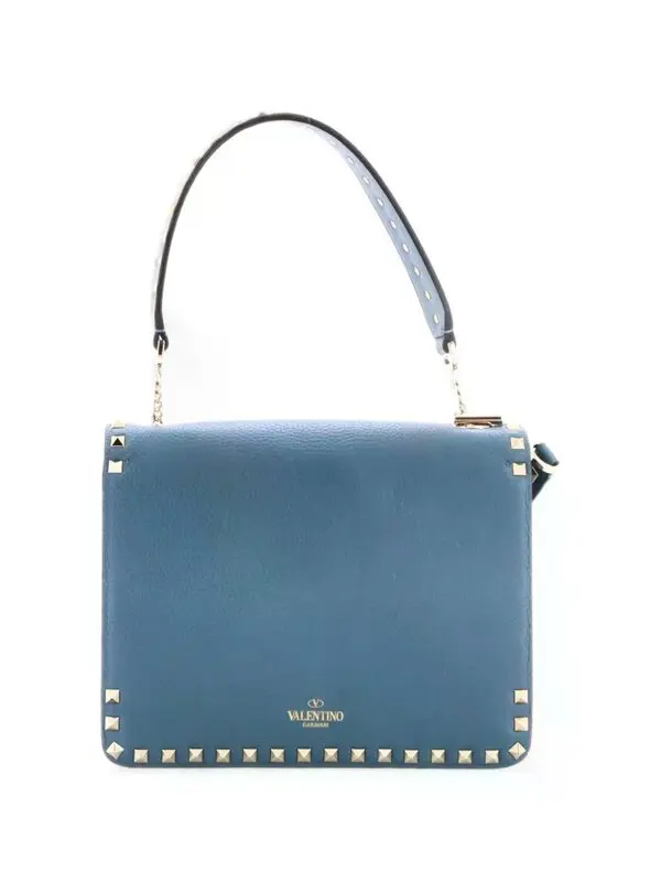 Valentino Garavani Rockstud Flip Lock Flap Top Handle Bag Leather Small Shoulder Bag