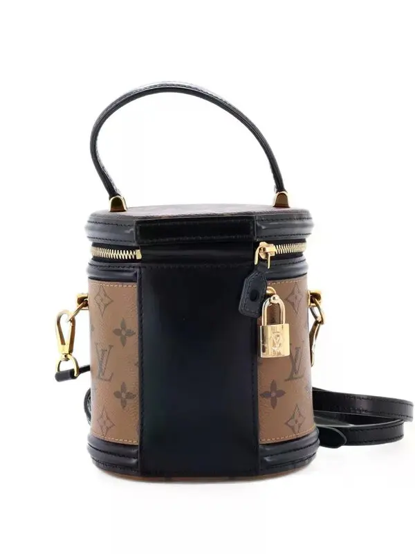 LOUIS VUITTON Cannes Handbag Reverse Monogram Canvas Satchel - Brown