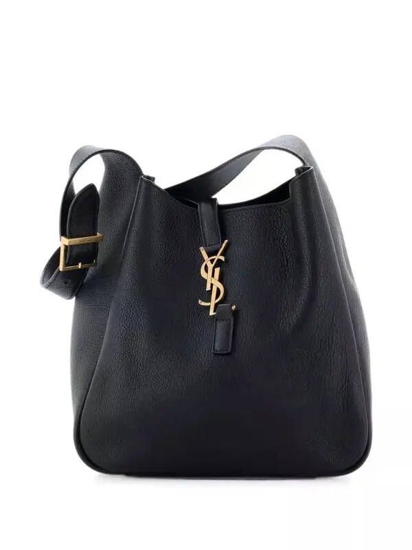 Saint Laurent Le 5 A 7 Supple Leather Small Hobo Bag - Black