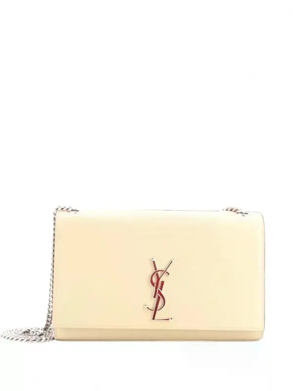 Saint Laurent Classic Monogram Grainy Leather Medium Crossbody Bag - Neutrals