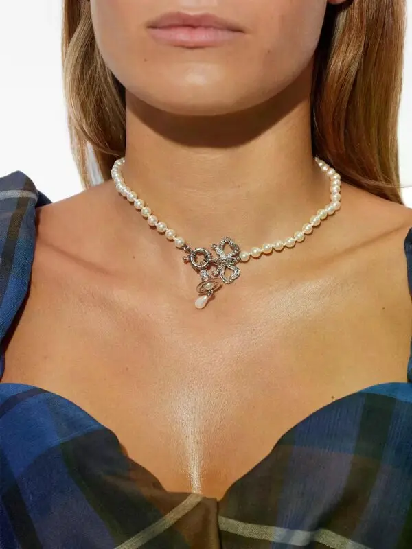 VIVIENNE WESTWOOD Rigoberta Orb-pendant Necklace With Faux Pearl Embellishments