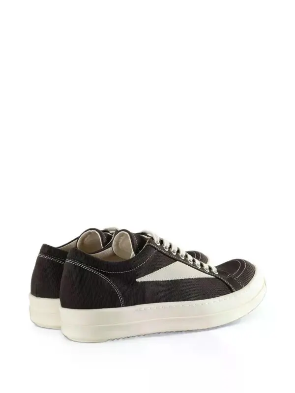 Rick Owens Canvas Contrast-stitch Sneakers - Grey