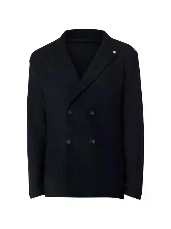 MANUEL RITZ Double-breasted Textured Blazer
