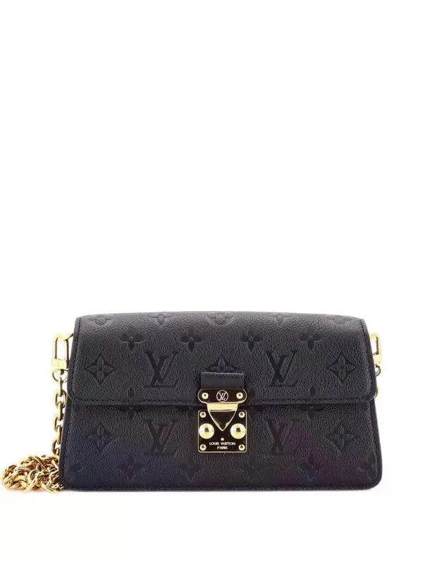 LOUIS VUITTON Pochette Metis Wallet On Chain Monogram Empreinte Leather Crossbody Bag - Black