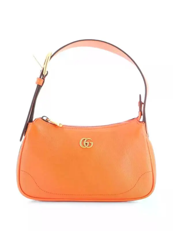 Gucci Aphrodite Leather Mini Shoulder Bag - Orange