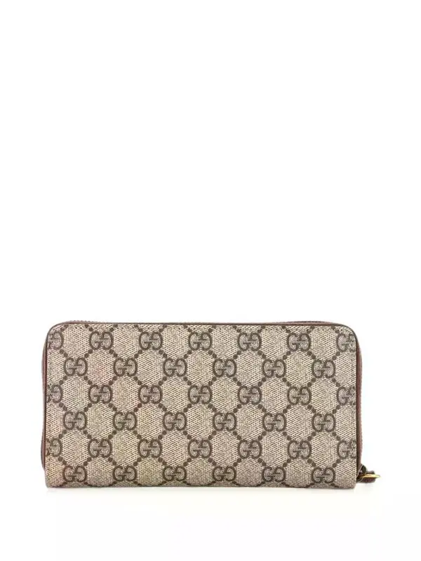 Gucci Neo Vintage Zip Around Wallet Gg Coated Canvas Small Wallets