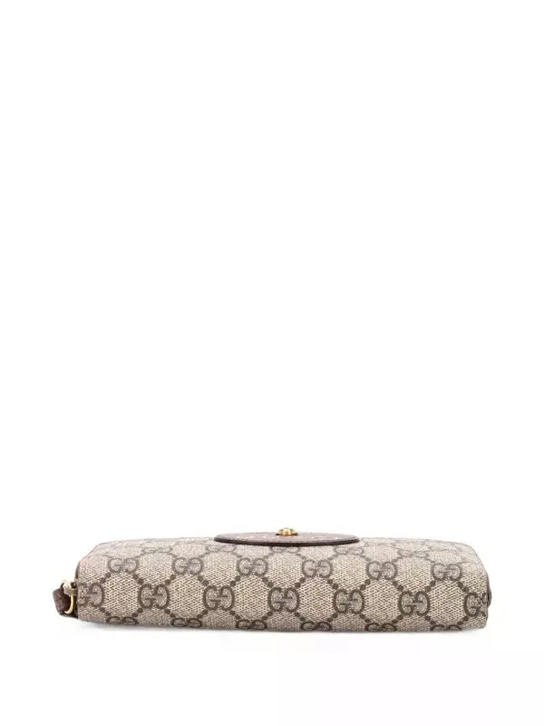Gucci Neo Vintage Zip Around Wallet Gg Coated Canvas Small Wallets