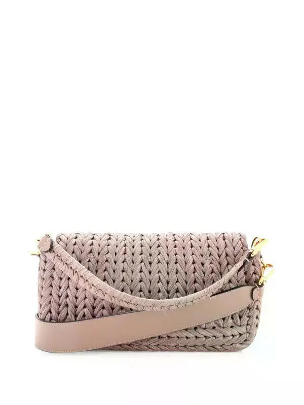 Fendi Baguette Nm Woven Raffia Shoulder Bag