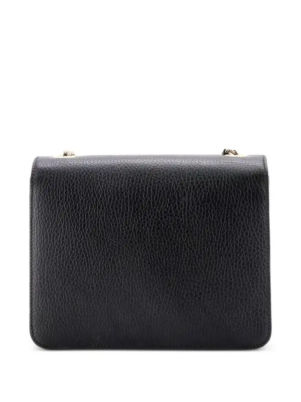 Gucci Interlocking Leather Shoulder Bag - Black
