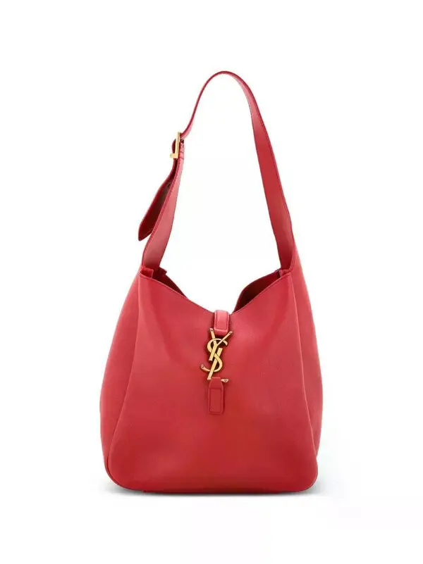Saint Laurent Le 5 A 7 Supple Leather Small Hobo Bag - Red