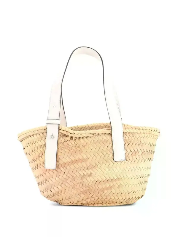 Loewe Raffia Small Tote Bag - White