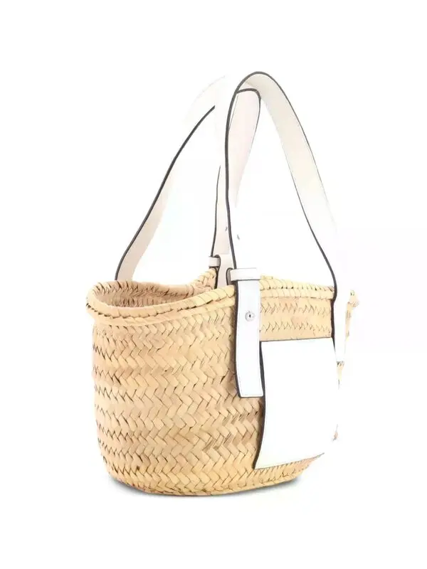 Loewe Raffia Small Tote Bag - White