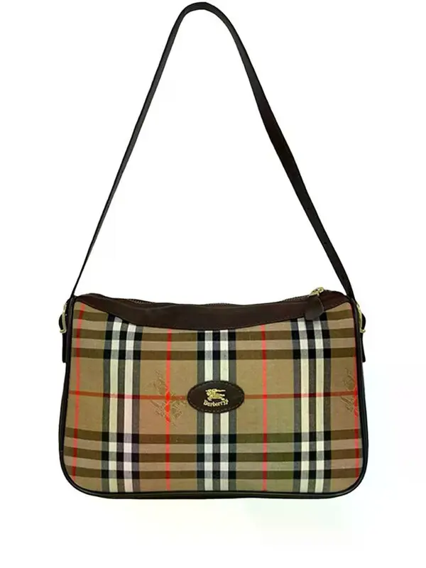 Burberry 20th Century Haymarket Check Canvas Crossbody Bag - Neutrals