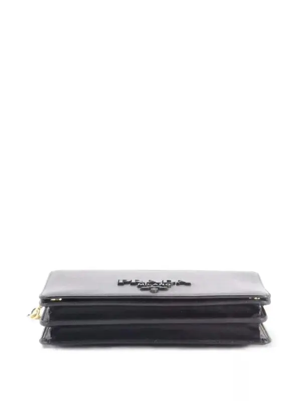 Prada Monochrome Wallet On Chain Saffiano Leather Mini Crossbody Bag