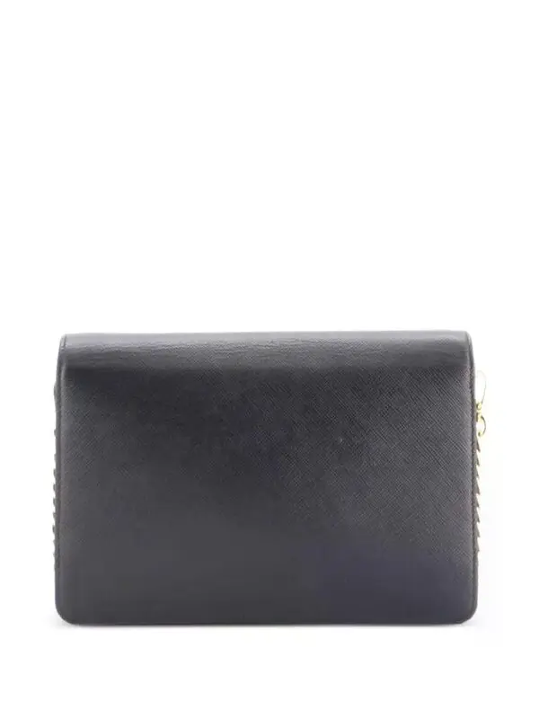 Prada Saffiano Leather Mini Crossbody Bag - Black