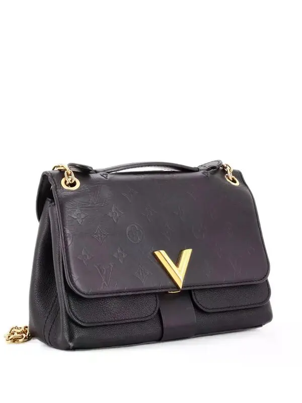 LOUIS VUITTON Very Chain Bag Monogram Leather Shoulder Bag - Black