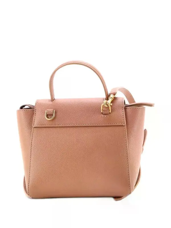 Celine Belt Bag Textured Leather Pico Shoulder Bag - Neutrals