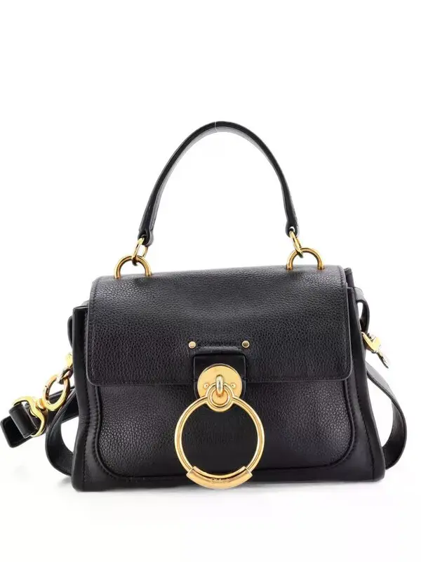 Chloé Tess Day Satchel Leather Mini Shoulder Bag - Black