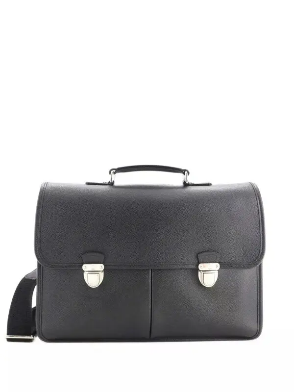 LOUIS VUITTON Anton Briefcase Taiga Leather Business Bag