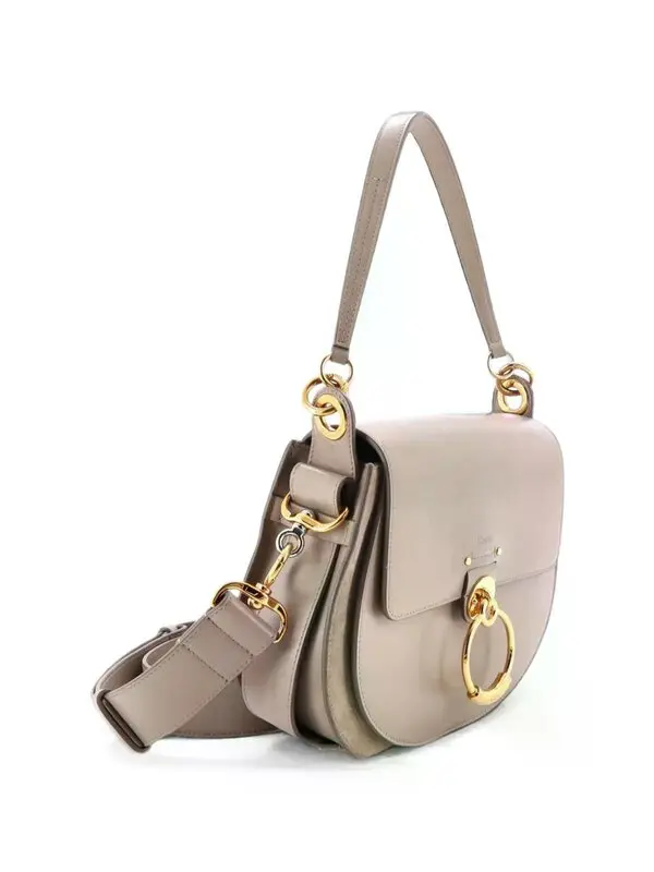 Chloé Tess Large Leather Crossbody Bag - Neutrals