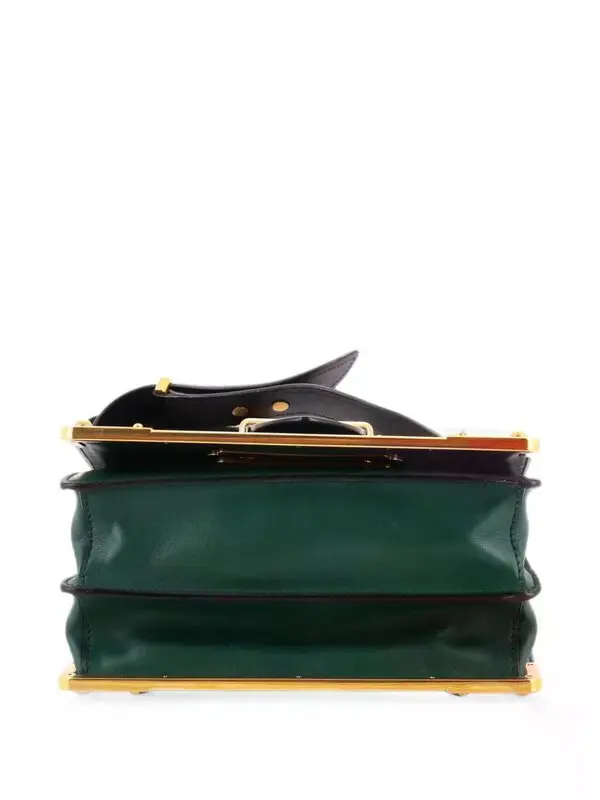 Prada Cahier Leather And Saffiano Leather Small Crossbody Bag