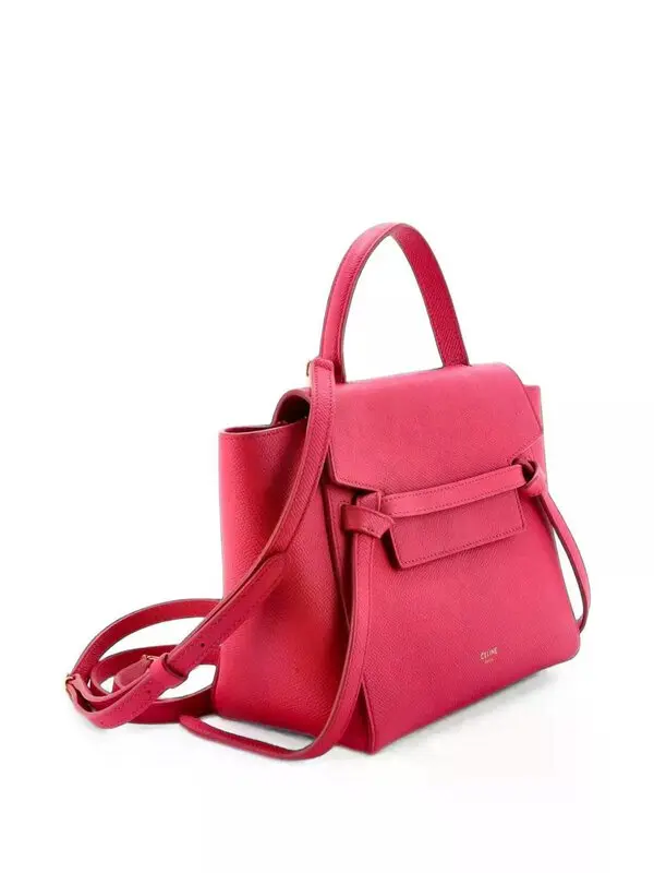 Celine Belt Bag Textured Leather Nano Shoulder Bag