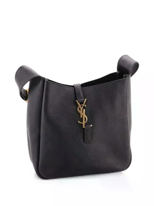 Saint Laurent Le 5 A 7 Supple Leather Small Hobo Bag - Black