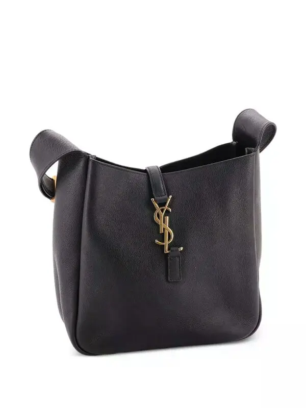 Saint Laurent Le 5 A 7 Supple Leather Small Hobo Bag - Black