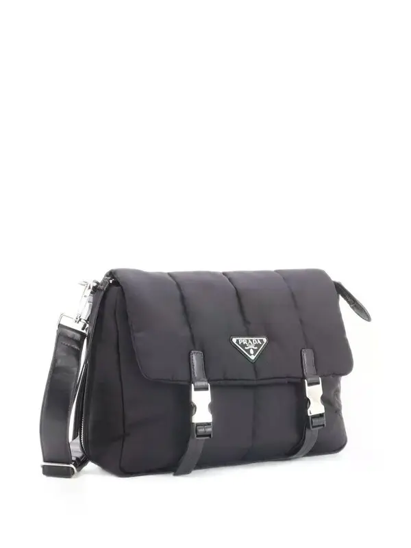 Prada Zip Buckle Messenger Bag Tessuto Medium Crossbody Bag