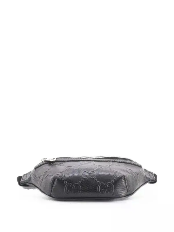 Gucci Gg Embossed Perforated Leather Small Belt Bag