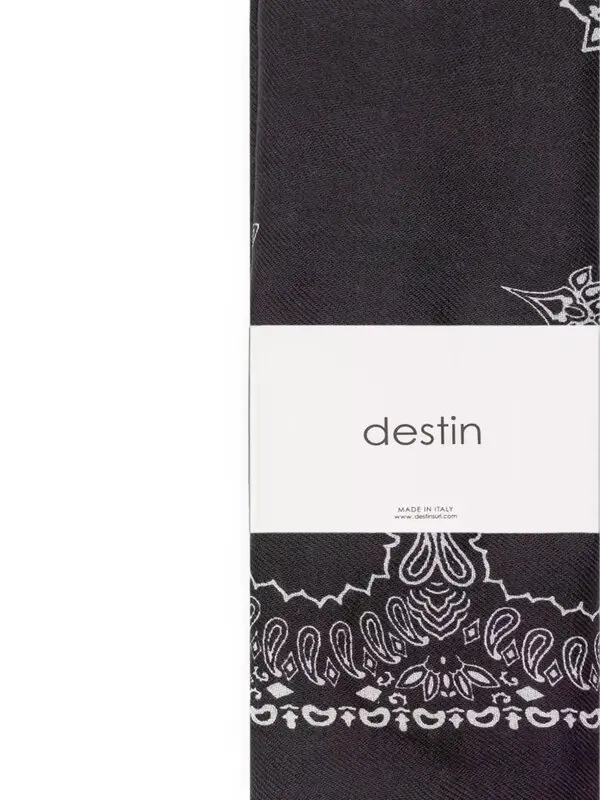 Destin Paisley-print Wool Bandana