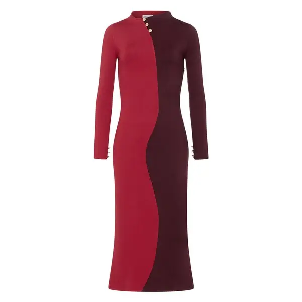 ZETAYE Amelia Silhouette Dress - Red