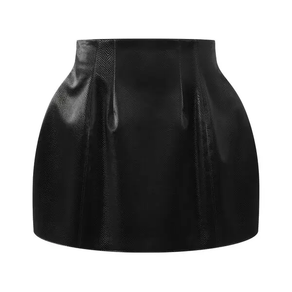 ZETAYE Kadence Faux Leather Mini Skirt - Black