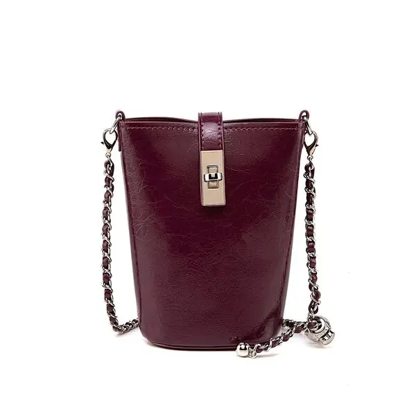 MKF COLLECTION - J'OMOR Evelina Mini Bucket Bag Wine