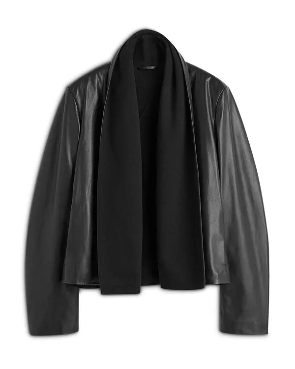 TOTEME Scarf Leather Jacket - Black
