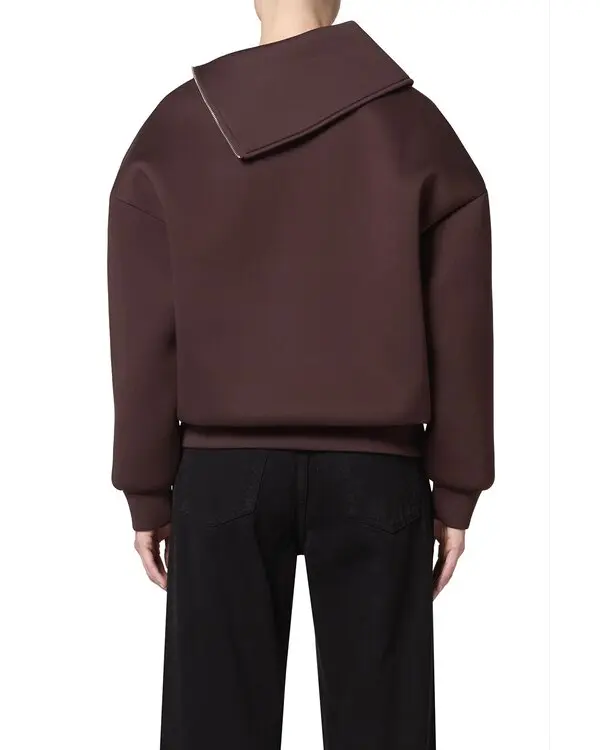 AGOLDE The Coyle Zip Shoulder Neoprene Sweatshirt