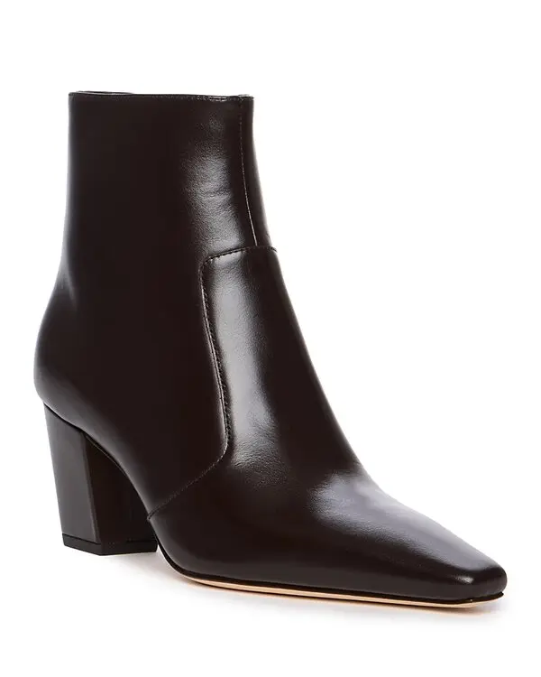 Paige Welsley Leather Ankle Boots - Chocolate